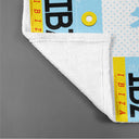 Throw Blanket - IBZ airport code pattern.