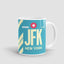 Coffee Mug - JFK - New York - John F. Kennedy Airport. IATA code JFK