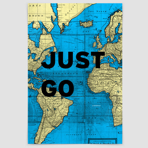Just Go - World Map - Poster