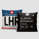 Throw Pillow - LHR - London Heathrow Airport. IATA code LHR.