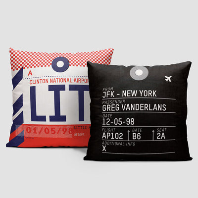 Airport Code Throw Pillow - LIT - Clinton National Airport - Little ...