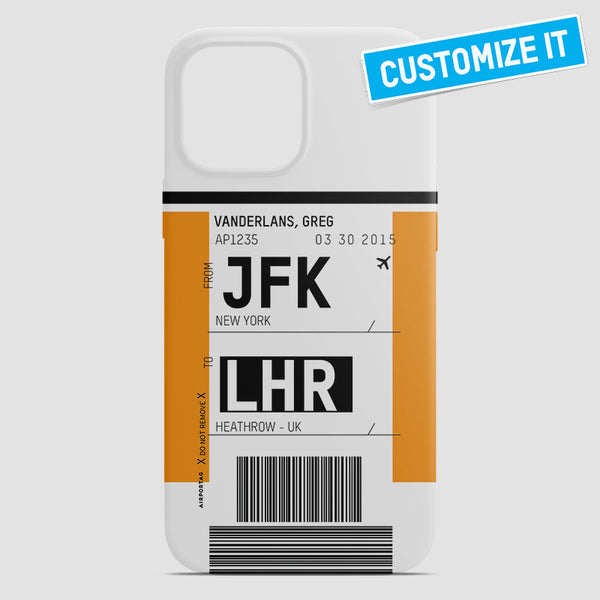 Custom Luggage Ticket Phone Case