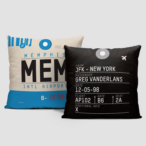 Airport Code Throw Pillow - MEM - Memphis Airport