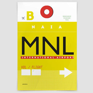 Poster - MNL - Naia Airport - IATA code MNL