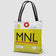 Tote Bag - MNL - Naia Airport - IATA code MNL