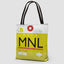 Tote Bag - MNL - Naia Airport - IATA code MNL