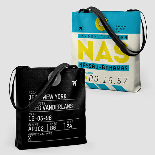 Tote Bag - NAS - Lynden Pindling Airport - Nassau, The Bahamas - IATA ...