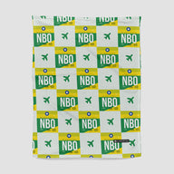 Throw Blanket - NBO airport code pattern.