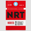 Poster - Wall Art Print - NRT - Tokyo Narita Intl Airport - IATA code NRT