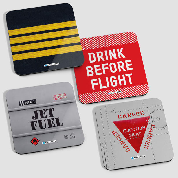 PILOT - 4 Coasters Set