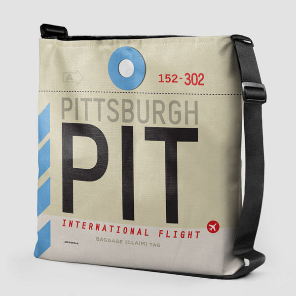 Tote Bag - PIT - Pittsburgh International Airport IATA code PIT.