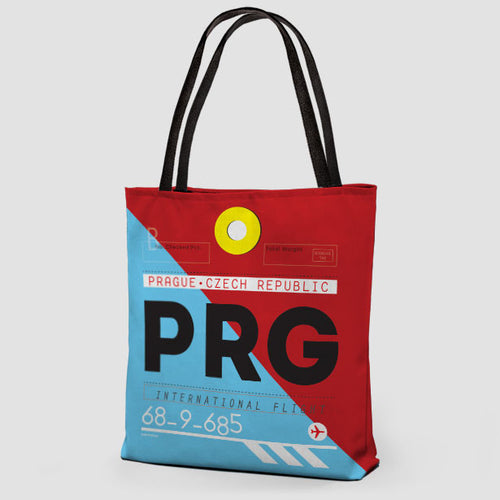 Tote Bag - PRG - Václav Havel Airport Prague IATA code PRG.