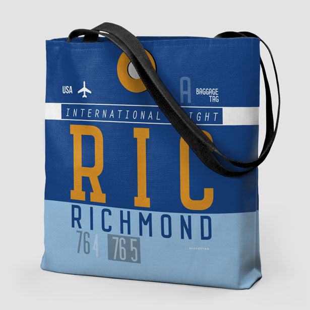 Tote Bag - RIC - Richmond International Airport IATA code