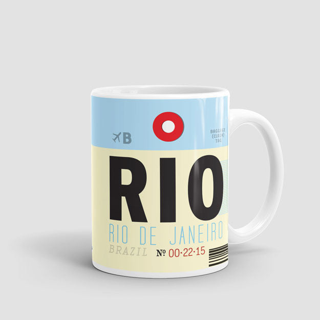 Coffee Mug - RIO - Rio de Janeiro Airports. IATA code RIO