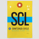 Poster - Wall Art Print - SCL - Santiago Airport