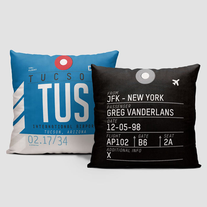 Airport Code Throw Pillow - TUS - Tucson Intl Airport - Tucson ...