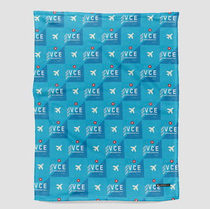 Throw Blanket - VCE airport code pattern.