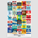 World Airports Codes - Poster